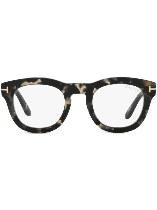 TOM FORD Tortoiseshell Square-frame Glasses - Black