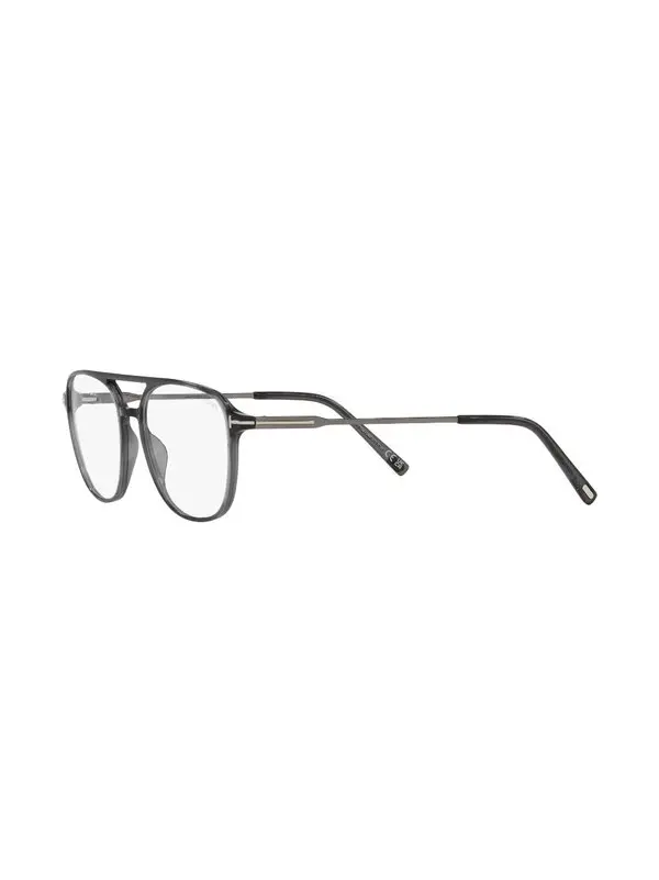 TOM FORD Logo-plaque Pilot-frame Glasses - Grey