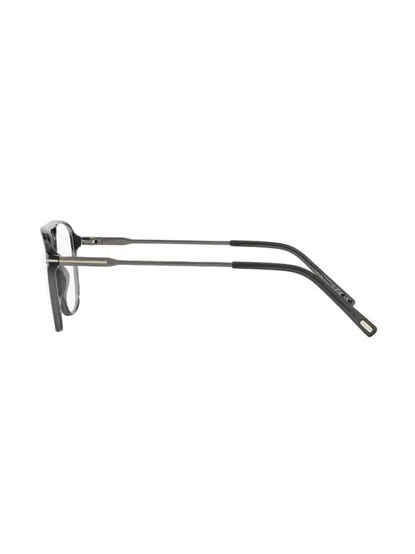 TOM FORD Logo-plaque Pilot-frame Glasses - Grey