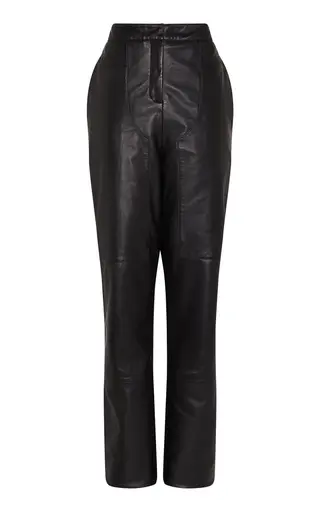 Paris Georgia Tia Straight-leg Leather Pants S Only