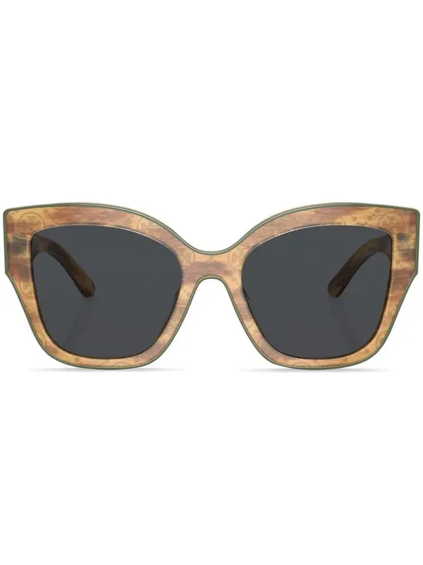 Tory Burch Logo-print Cat-eye Sunglasses - Yellow