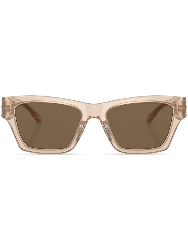Tory Burch Trace Rectangle-frame Sunglasses - Brown