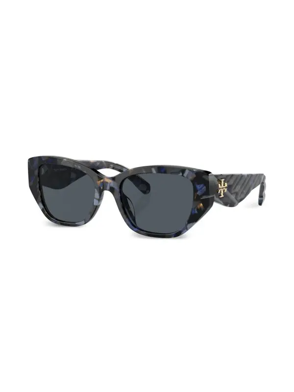Tory Burch Graphic-print Geometric-frame Sunglasses