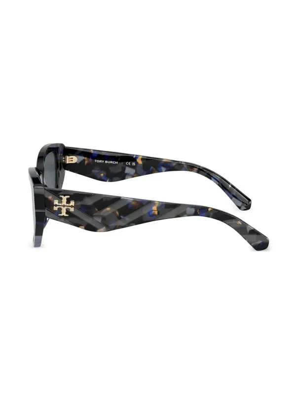 Tory Burch Graphic-print Geometric-frame Sunglasses