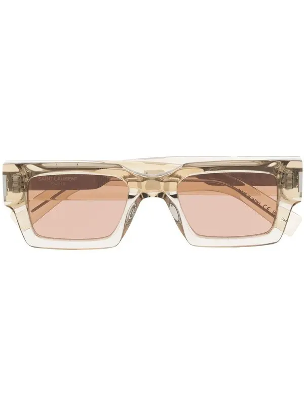 Saint Laurent Sl 572 Square-frame Sunglasses - Yellow