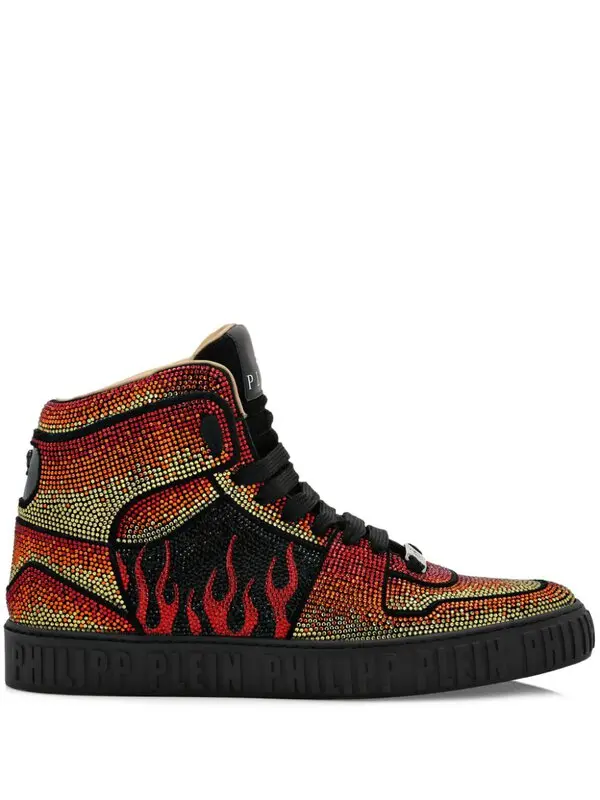 Philipp Plein Embellished Hi-top Sneakers - Black
