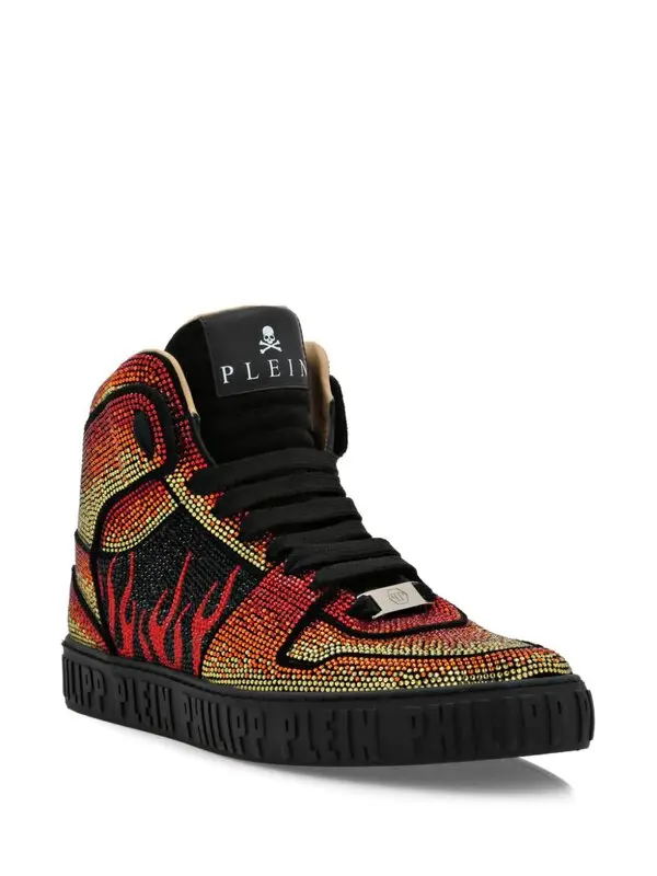 Philipp Plein Embellished Hi-top Sneakers - Black