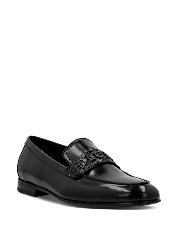Philipp Plein Croc Effect Leather Loafers