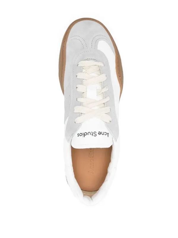Acne Studios Panelled Leather Sneakers - White