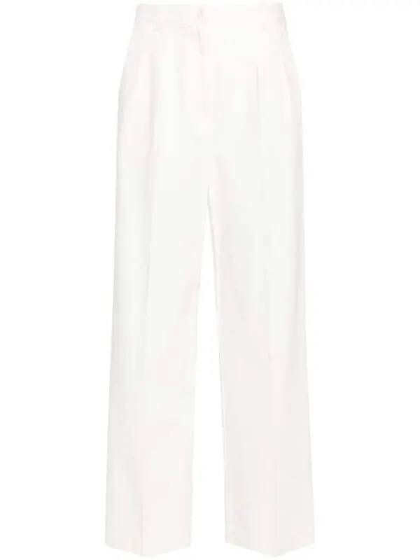 A.p.c. High-rise Wide-leg Trousers - White