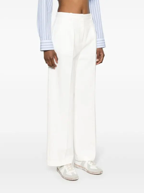 A.p.c. High-rise Wide-leg Trousers - White