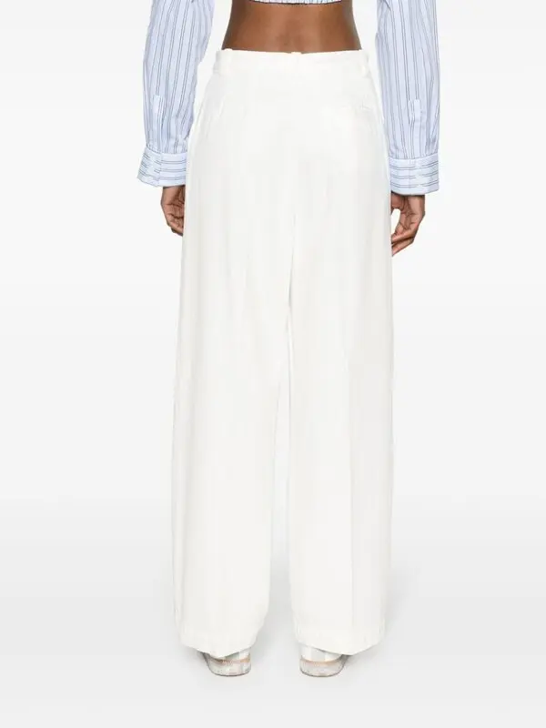 A.p.c. High-rise Wide-leg Trousers - White