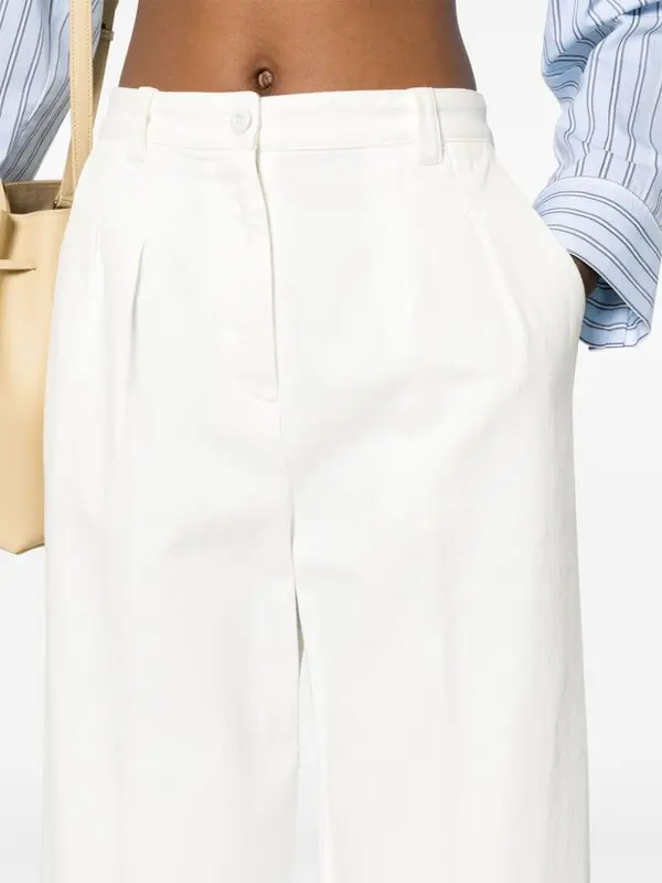 A.p.c. High-rise Wide-leg Trousers - White