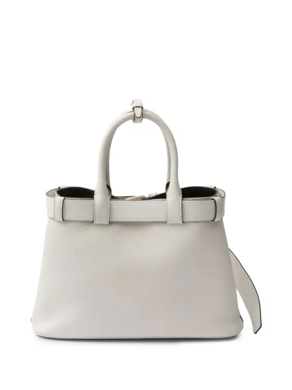 Prada Small Buckle Tote - White