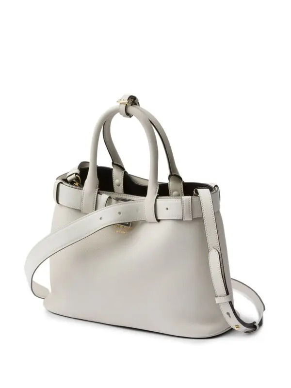 Prada Small Buckle Tote - White