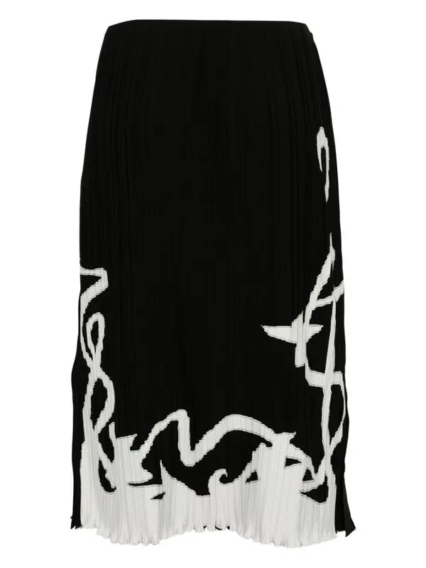 LANVIN Two-tone Pleated Skirt