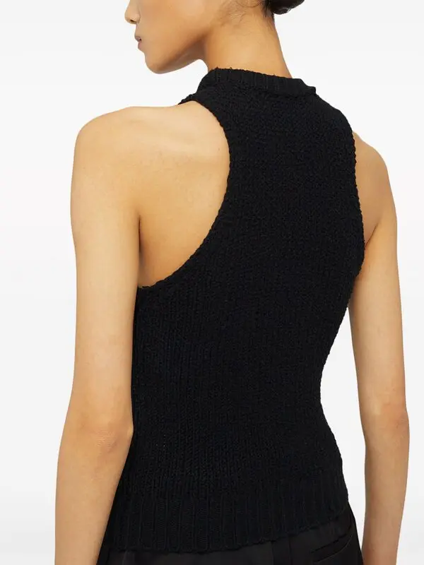 JIL SANDER Fringe-trim Knitted Top