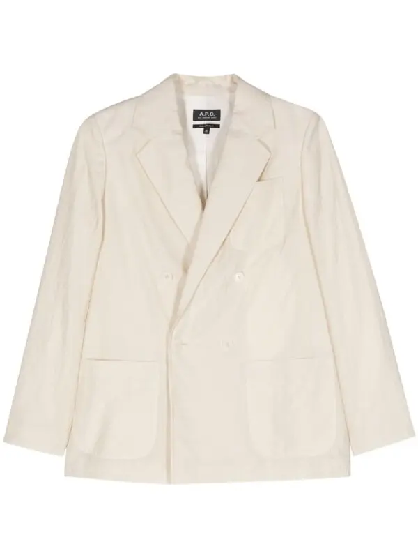 A.p.c. Double-breasted Crepe Blazer