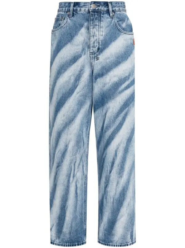 Ksubi Striped Straight-leg Jeans