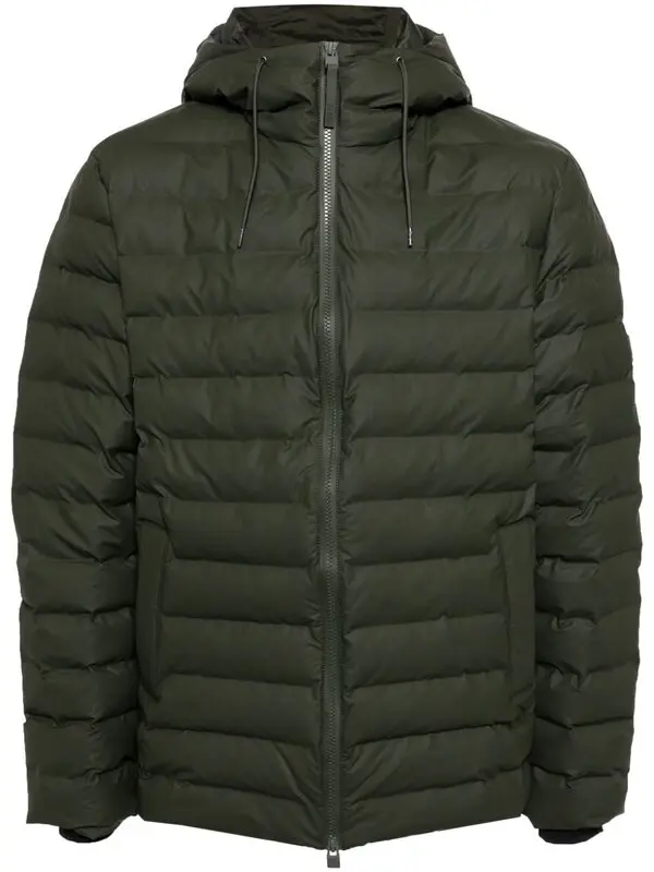 Rains Lohka Hooded Puffer Jacket - Green