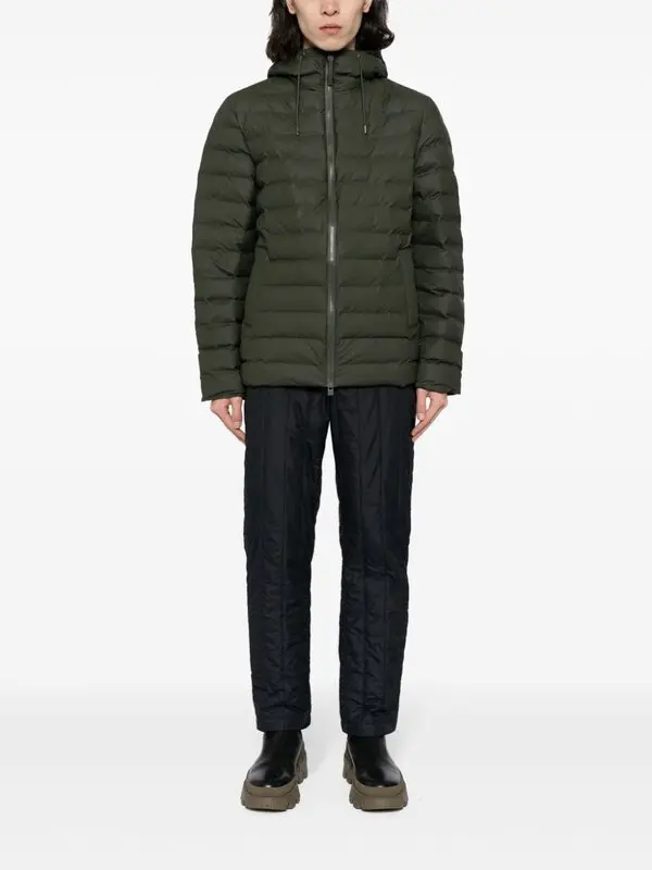 Rains Lohka Hooded Puffer Jacket - Green