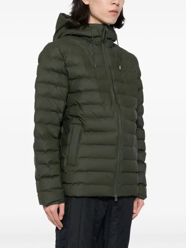 Rains Lohka Hooded Puffer Jacket - Green