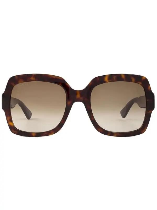 Gucci Tortoiseshell Square-frame Sunglasses - Brown