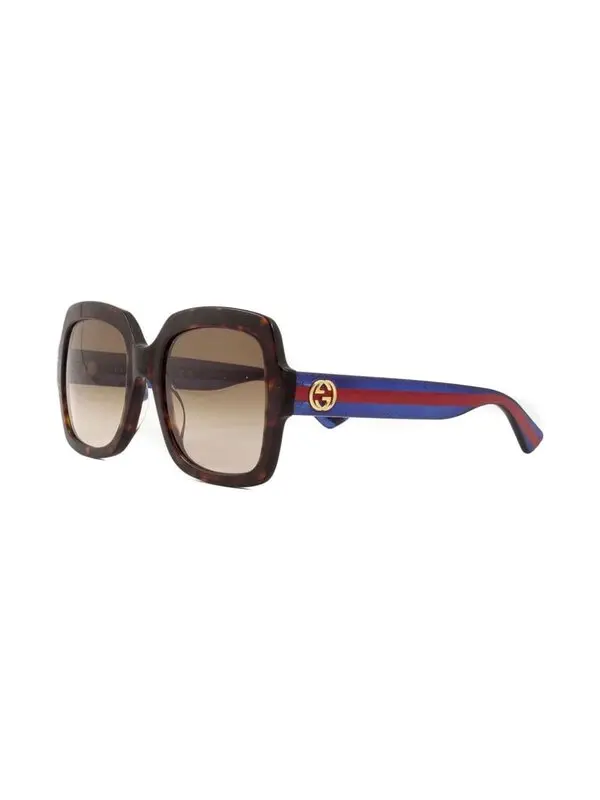 Gucci Tortoiseshell Square-frame Sunglasses