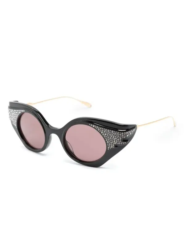 Gucci Crystal-embellished Cat-eye Sunglasses