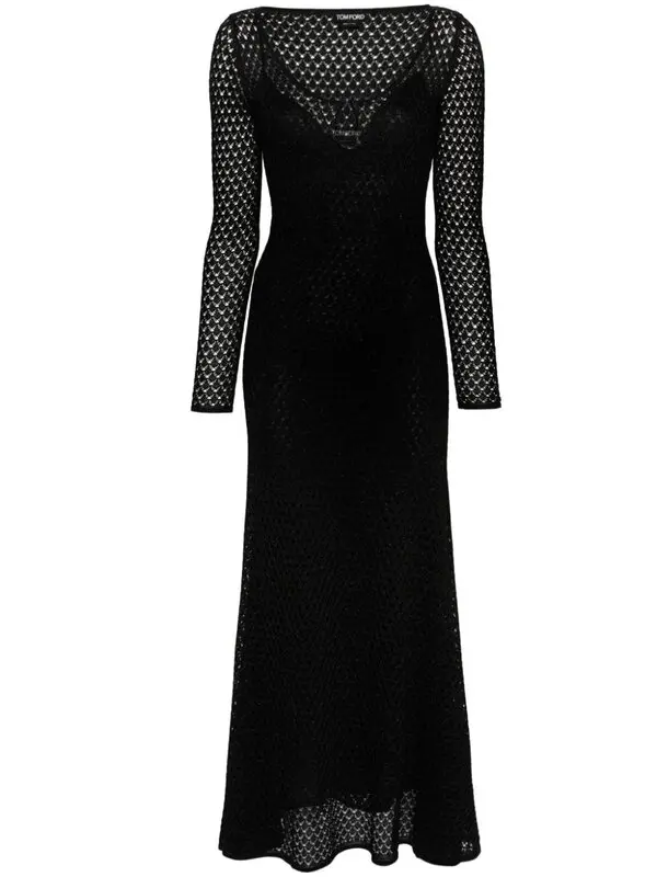 TOM FORD Lurex Crochet Maxi Dress