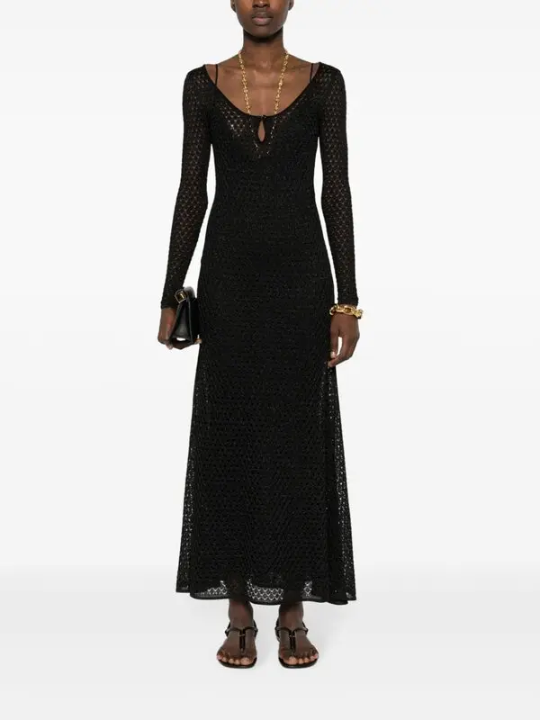 TOM FORD Lurex Crochet Maxi Dress