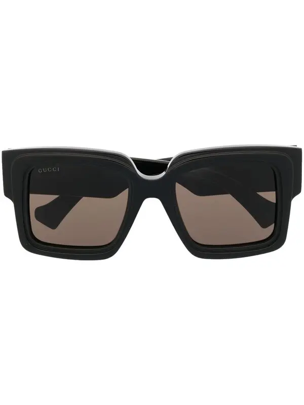 Gucci Logo-plaque Square-frame Sunglasses