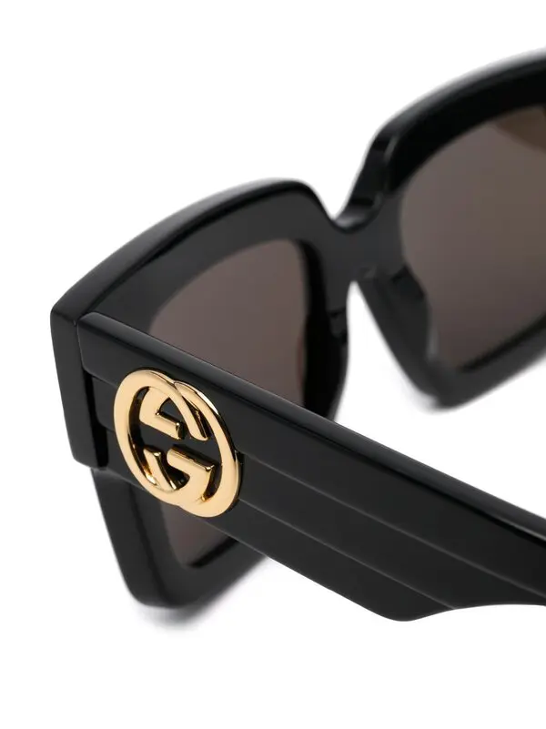 Gucci Logo-plaque Square-frame Sunglasses