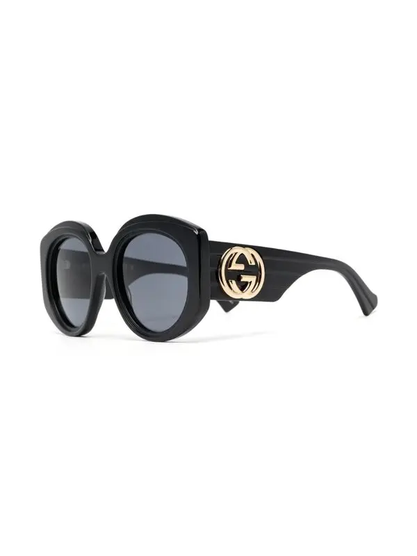 Gucci Interlocking-g Round-frame Sunglasses