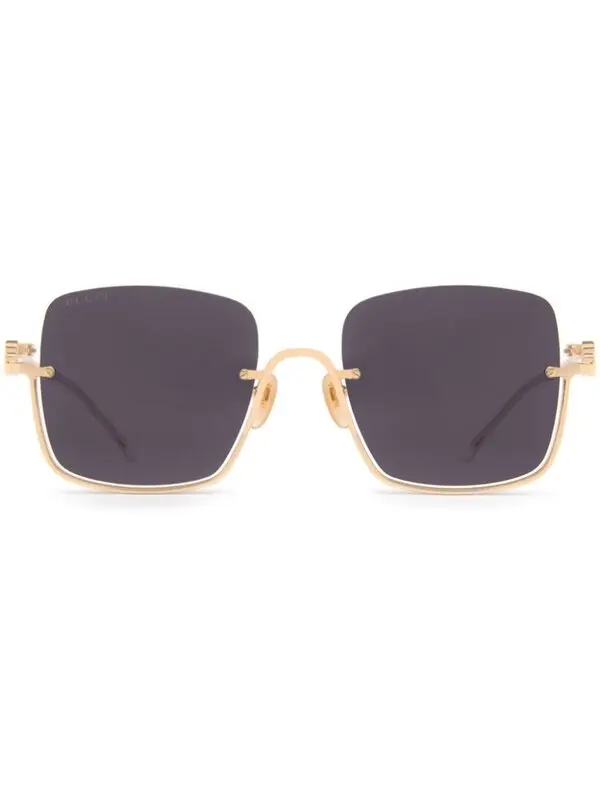 Gucci Square-frame Tinted Sunglasses - Gold