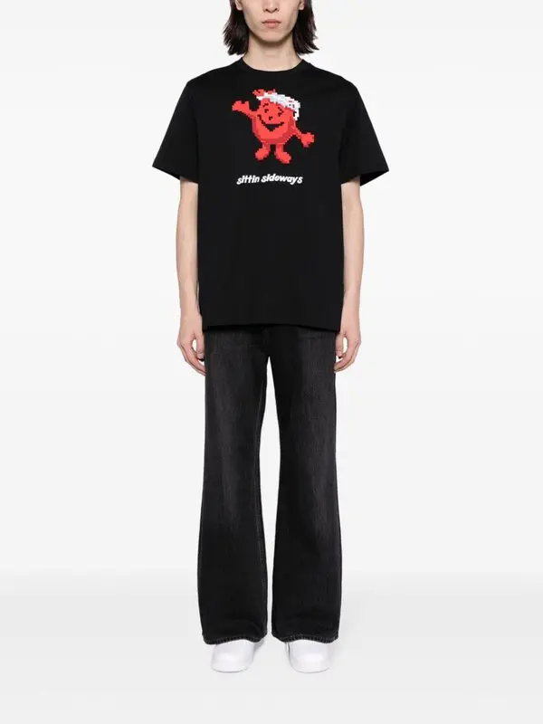 MOSTLY HEARD RARELY SEEN 8-BIT Graphic-print Cotton T-shirt - Black