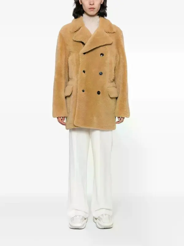 Amiri Double-breasted Shearling Coat