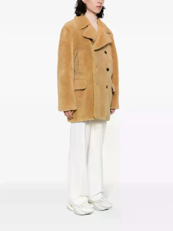 Amiri Double-breasted Shearling Coat
