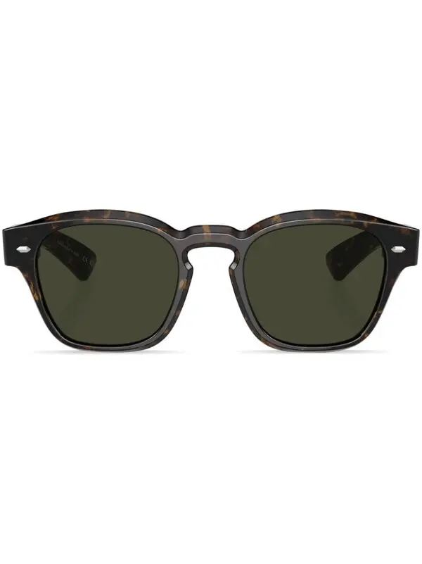 Oliver Spencer Maysen Square-frame Sunglasses - Green
