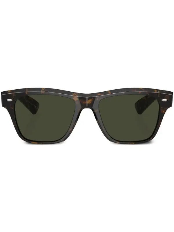 Oliver Spencer Sixties Square-frame Sunglasses - Green