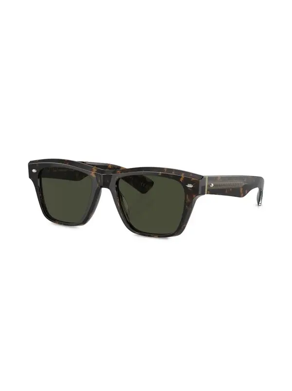 Oliver Spencer Sixties Square-frame Sunglasses - Green