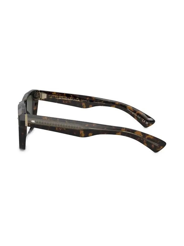 Oliver Spencer Sixties Square-frame Sunglasses - Green