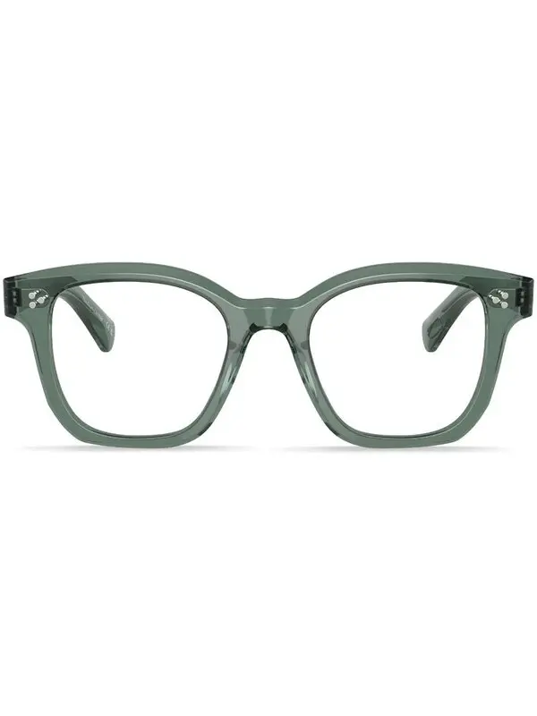 Oliver Spencer Lianella Square-frame Glasses - Green