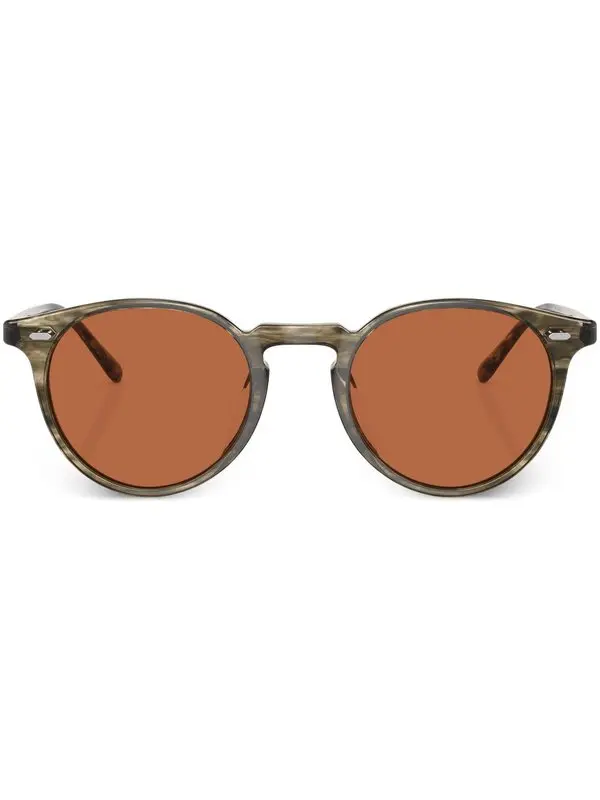 Oliver Spencer Round-frame Tinted Sunglasses - Green