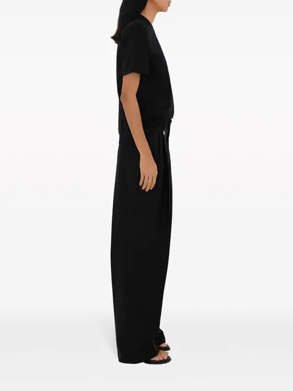 Burberry Wool-silk Tailored Trousers - Black