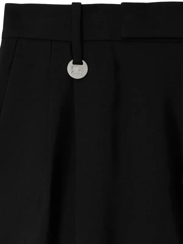 Burberry Wool-silk Tailored Trousers - Black