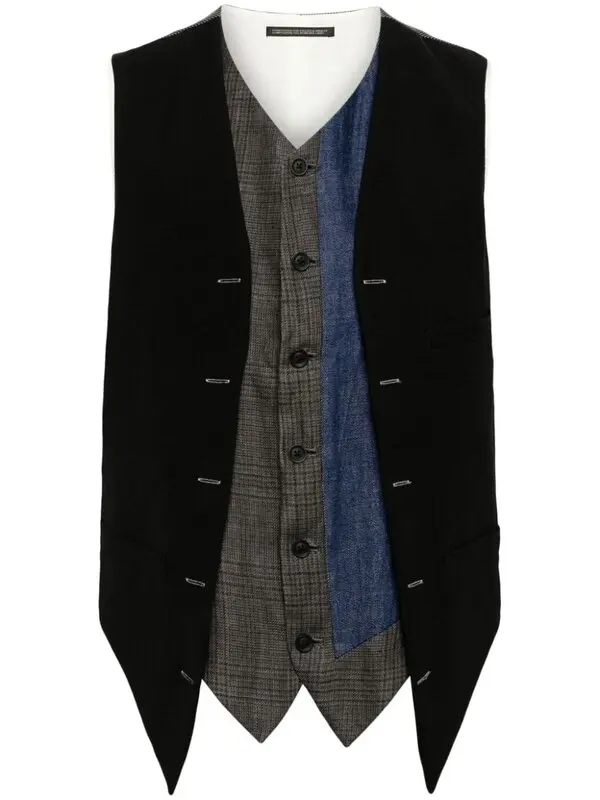 Yohji Yamamoto Layered-effect Waistcoat