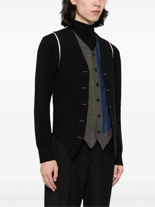 Yohji Yamamoto Layered-effect Waistcoat