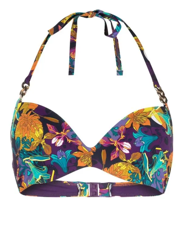 Marlies Dekkers Acapulco Floral-print Bikini Top - Purple