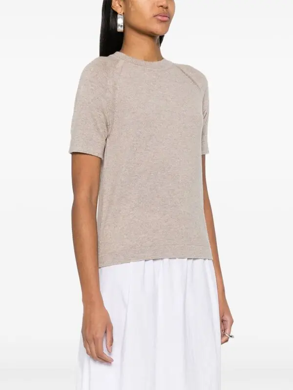 BARRIE Cashmere Knitted Top - Neutrals